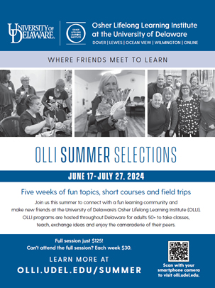 Join us at OLLI this summer! - Osher Lifelong Learning Institute