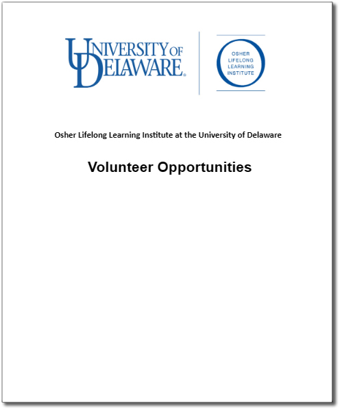 Volunteers - Osher Lifelong Learning Institute